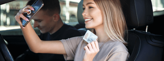 Girl with UK provisional driving license