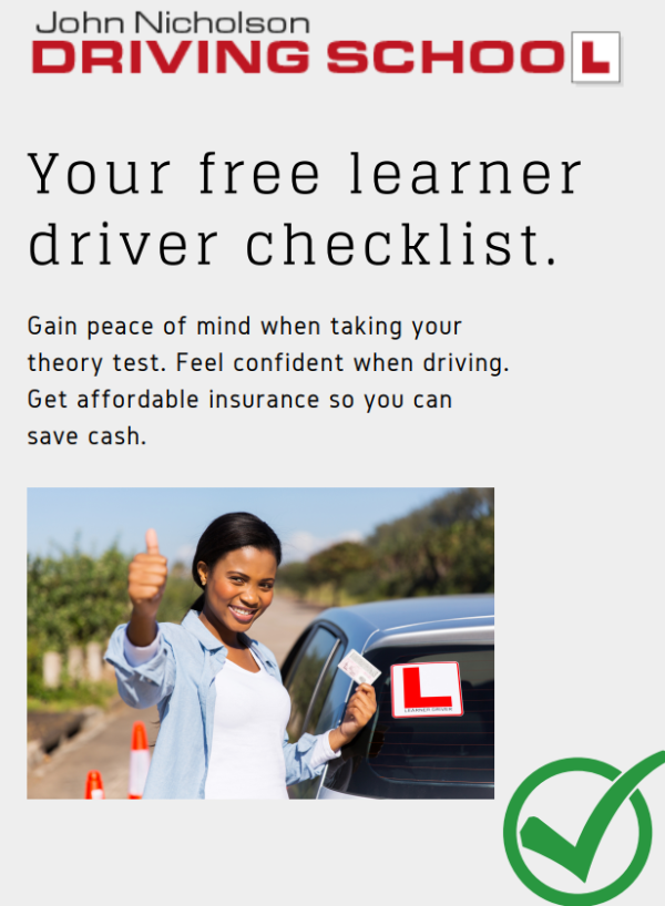 Free driving test checklist